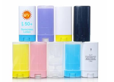 China Mini 15G White Oval Deodorant Stick Container Flat Empty Deodorant Bottles for sale