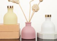 China Popular Round Pink White Glass Diffuser Bottle 50ml 7cm Height for sale