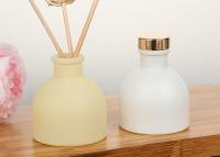 China Popular Round Pink White Glass Diffuser Bottle 50ml 7cm Height for sale