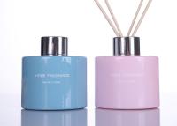 China Aluminum Cap Essential Oil 50ml Glass Diffuser Bottle 8cm Height Classic for sale