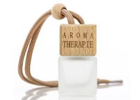 China Wooden Cap  Air Freshener Car Diffuser Glass Bottle 10ml Hanging Perfume Bottle for sale