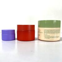 China Custom Color Cosmetic Glass Jars 100ml For Skincare Gel Clay Mask for sale