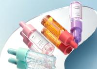 China 20ml Small Size Transparent Plastic Dropper Bottle With Macaron Colorful Caps for sale