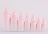 China Screen Printing Pink 30ml Glass Dropper Bottles For Essential Oil for sale