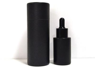 China 1 Oz Transparent Empty Cosmetic Glass Serum Matte Dropper Bottles With Paper Tubes for sale