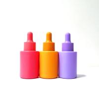China Frosted Amber Glass Empty Hair Essential Oil Dropper Bottle 30ml 50ml 60ml for sale