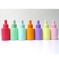 China Frosted Amber Glass Empty Hair Essential Oil Dropper Bottle 30ml 50ml 60ml for sale