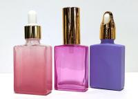 China Cosmetic Packaging Empty 30 Ml Square 1 Oz Glass Dropper Bottles With Paper Box for sale