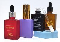 China Cosmetic Packaging Empty 30 Ml Square 1 Oz Glass Dropper Bottles With Paper Box for sale