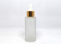China Empty Cosmetic 20 Ml Frosted Glass Hair Oil Packaging Bottles Wih Paper Tubes for sale