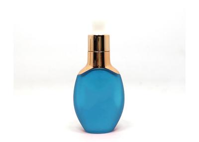 China Empty Essential Oil Packaging 1 Oz Custom Color Frost Serum Bottle With Dropper for sale