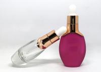 China Empty Essential Oil Packaging 1 Oz Custom Color Frost Serum Bottle With Dropper for sale
