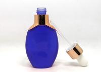 China Empty Essential Oil Packaging 1 Oz Custom Color Frost Serum Bottle With Dropper for sale