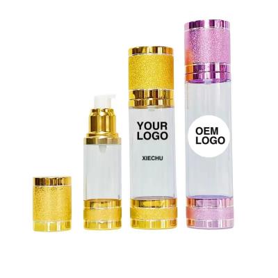 China 30ml 100ml AS Rose Gold Airless Lotion Pump Bottles For Essential Oi for sale