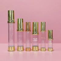 China 30ml 100ml AS Rose Gold Airless Lotion Pump Bottles For Essential Oi for sale