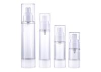 China 15ml 30ml 50ml AS Transparent Plastic Airless Bottles Silkscreening Printing for sale