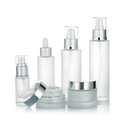 China Customization Skincare Lotion Bottle empty glass pump bottles 20ml 30ml for sale