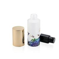 China 30ml 1oz Mixed Colour Glass Essential Bottle With Pump Luxury Skincare Packaging for sale