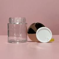 China Color painting 200g Glass Jars Frosted Transparent Glass Container Non Leakage for sale