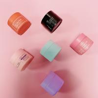 China 5g 10g 15g 20g 30g 50g Frosted Pink Glass Lotion Jars glass cosmetic containers for sale