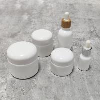 China Glass Porcelain Empty Skincare Jars 15g-100g Shiny And Matte Surface for sale