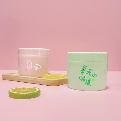 China Eco friendly Pink Green Cosmetic Jar Scrub Butter Face Cream Container 8oz for sale