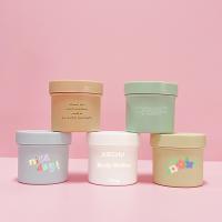 China Eco friendly Pink Green Cosmetic Jar Scrub Butter Face Cream Container 8oz for sale
