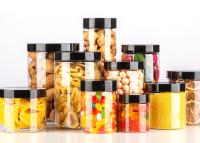 China SGS 30ml-1000ml Cosmetic Food Packaging Jar Amber Black Pet Cream Jar With Lids for sale
