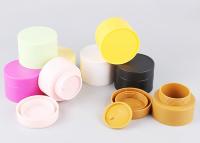 China Customize Logo 30g Double Wall PP Plastic Cream Jar White Black Pink Blue for sale