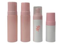 China 150ml Pink Round Face Mousse Shampoo Packaging Bottle thicken bottom for sale