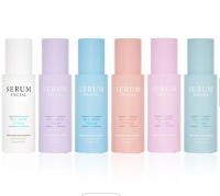 China 30ml 1oz Press Button Flat Shoulder Dropper Bottle Face Serum Bottle for sale