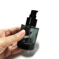 China Logo Silk Print Glass Cosmetic Bottles Flat Shoulder Empty Serum Bottle With Droppe for sale