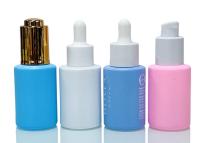 China 30Ml Face Cream Bottle 1oz Empty Black Frosted Glass Dropper Bottle for sale