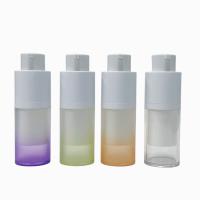 China Square Airless Cosmetic Pump Bottles 15ml 30ml 50ml Plastic White Body for sale