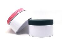 China White Cosmetic Container 100ml 200ml Plastic Cream Jar Empty Round for sale