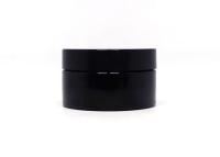 China Empty 250 Ml Jar Plastic Container Hair Mask Packaging 8 Oz Black Pet With Black Lids for sale
