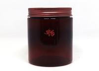 China Custom Logo Print 8 Oz Plastic Cosmetic Jar Amber Brown Color Empty Hair Pomade for sale