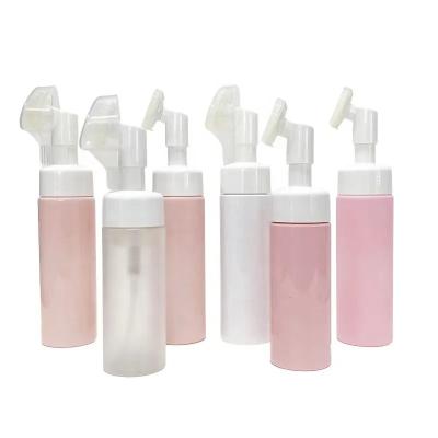 China 120ml OEM Foaming Cleanser Bottle With Silicon Brush for sale