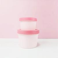 China Round Shape Blue Green 3g Plastic Cosmetic Jar With Inner Lid for sale