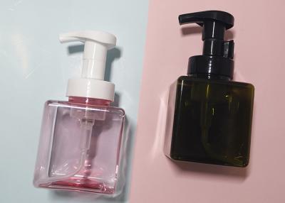 China 250 Ml Foam Pump Bottle Empty Square Soap Dispenser Plastic Pink for sale