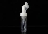 China Empty Shampoo Package 100ml Foaming Bottle White Face Wash With Silicone Brush for sale