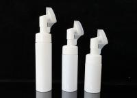 China Empty Shampoo Package 100ml Foaming Bottle White Face Wash With Silicone Brush for sale