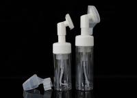 China Empty Shampoo Package 100ml Foaming Bottle White Face Wash With Silicone Brush for sale