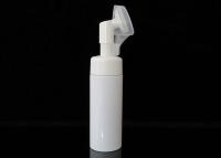 China Empty Shampoo Package 100ml Foaming Bottle White Face Wash With Silicone Brush for sale