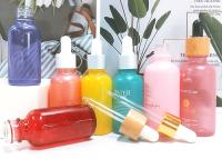 China Round Glass 5ml Empty Makeup Bottles Skin Care Packaging With Carton Box for sale