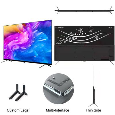 China Tempered Glass Smart TV 55 Inch 4K UHD LED Home TV With Bluetooth Dolby for sale