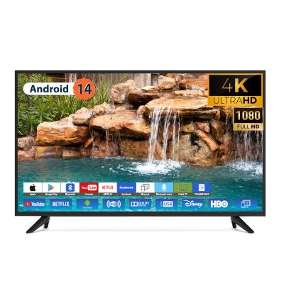 China 43 50 55 65 75 Inch FHD 2K LED TV 4K UHD Smart Android 12.0 With Bluetooth Dolby for sale