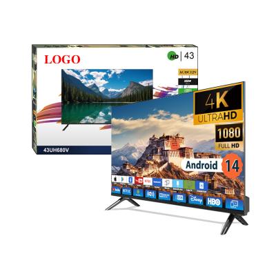 China 32 40 50 55 65 Inch Smart LED TV 2K 4K UHD Android Flat Screen Television for sale