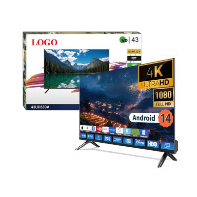 China Smart TV 32 40 50 55 65 Inch LED UHD Android WiFi 2K 4K Flat Display for sale