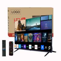 China Standard Frame 55 75 Inch QLED TV Intelligent Color Adjustment 4K Android TV Black for sale